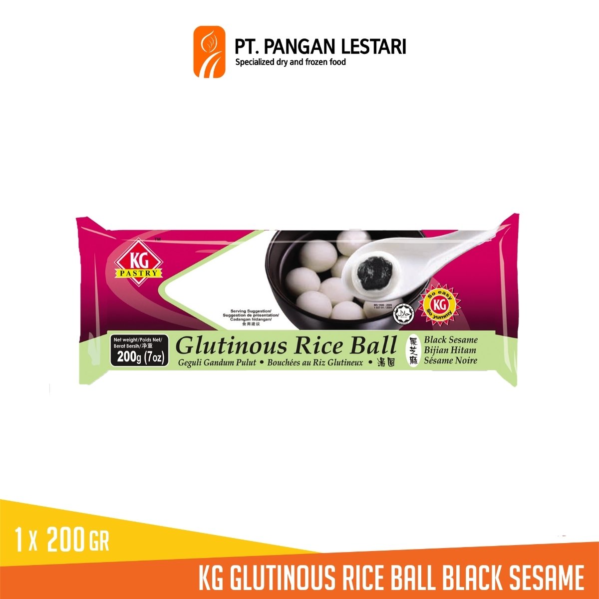 KG Glutinous Rice Ball Black Sesame - Pangan Lestari