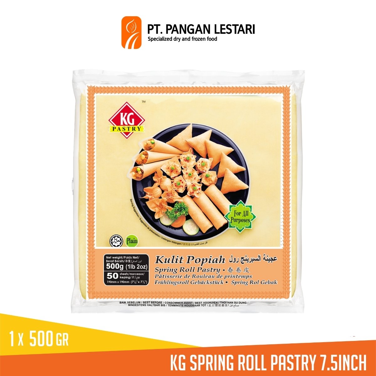 KG Spring Roll Pastry (7.5 inch) - Pangan Lestari