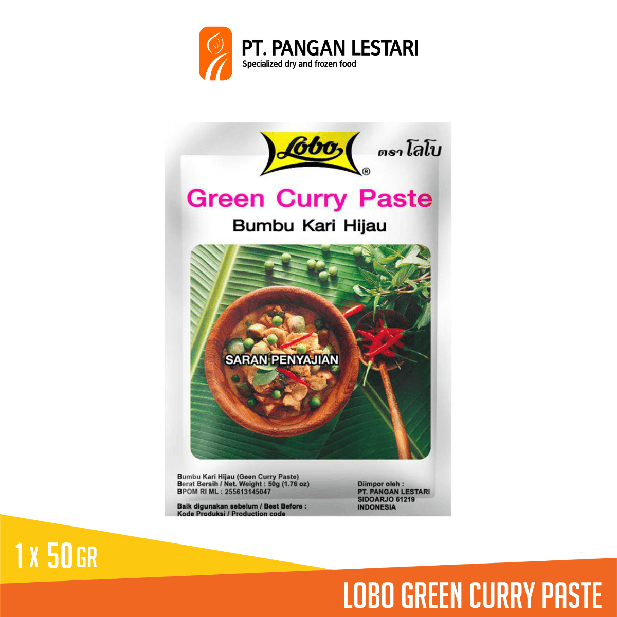 LOBO Green Curry Paste (50 g) - Pangan Lestari