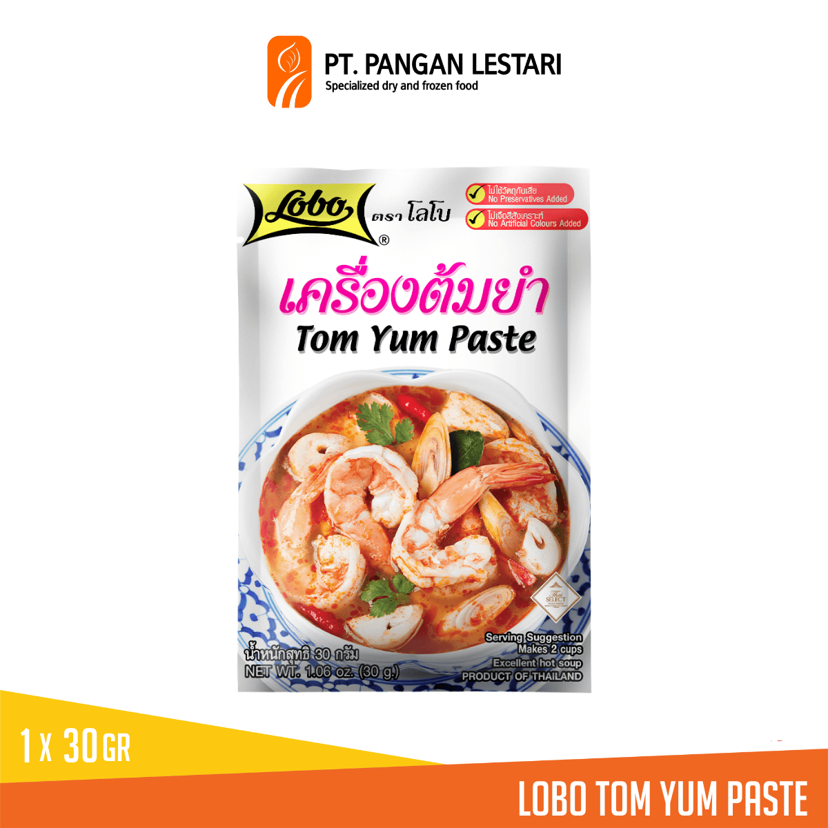 LOBO Tom Yum Paste Halal (30 g) - Pangan Lestari